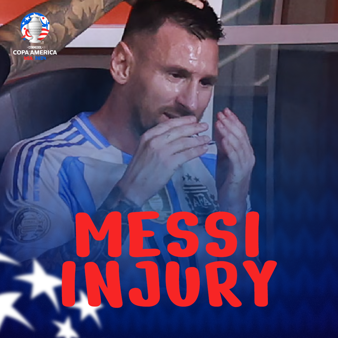 Messi injured his ankle in the Copa final | Copa America 2024